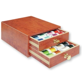 Madeira Mini Wooden Thread Treasure Chest contains 48 sewing threads in ...
